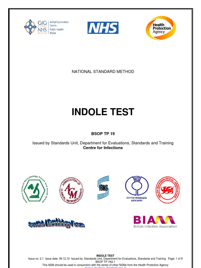 National Standard Indole Test Method | PDF | Nature