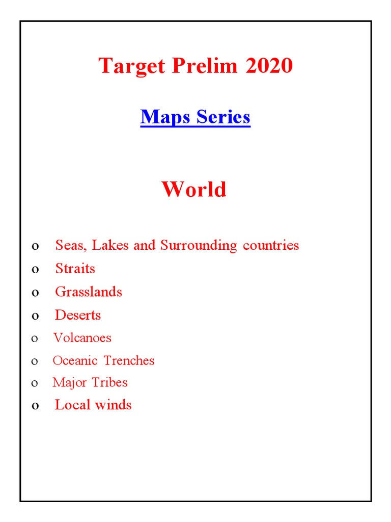 World Map Shortcut Compilation @upsc - Thougbts | PDF
