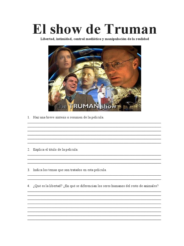 Guia El Show de Truman | PDF | Platón