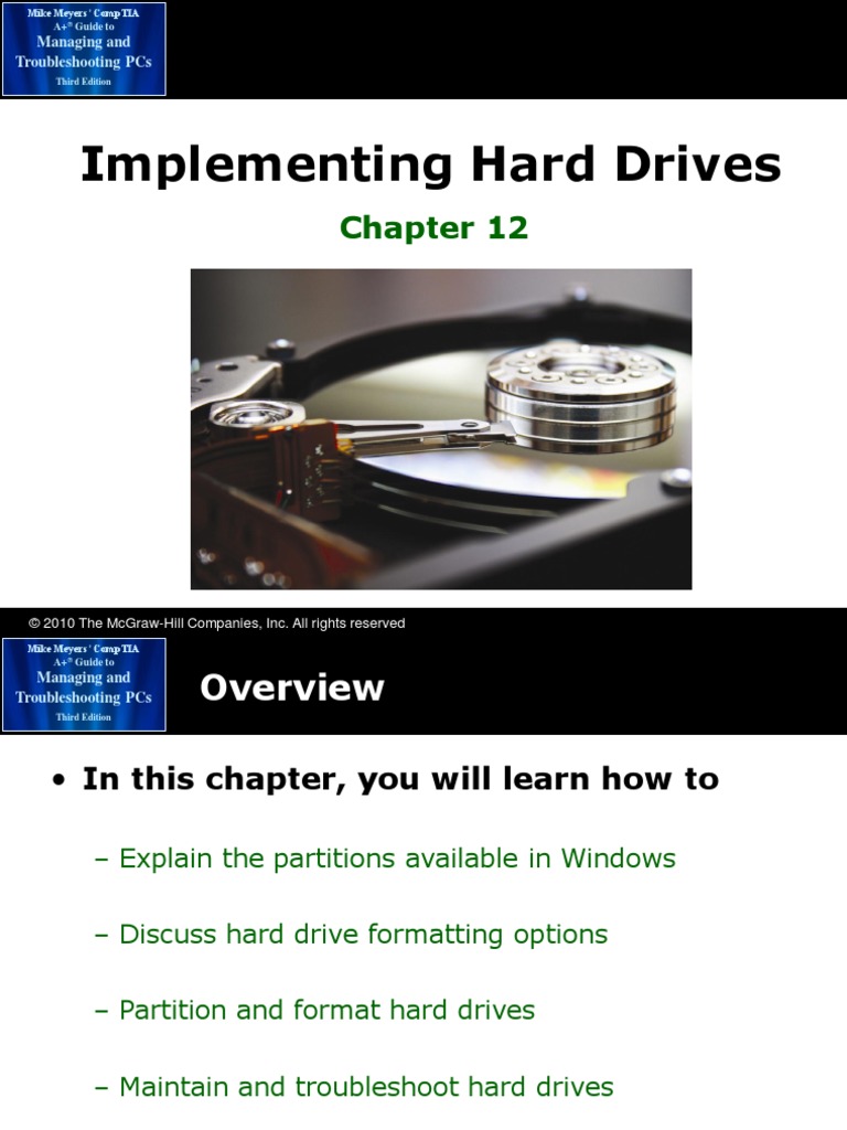 CompTIA A+ Guide to Hard Drive Partitioning and Formatting | PDF ...
