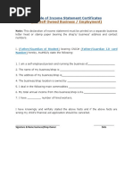 Income Certificate Formats and Samples | PDF | Economies | Business