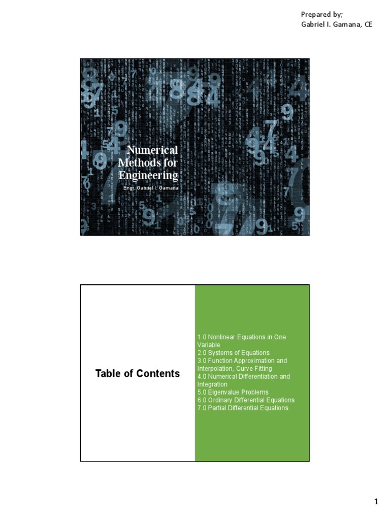 Numerical Methods - Chapter 1 | PDF | Numerical Analysis ...