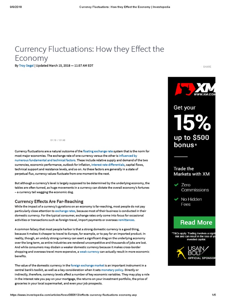 Currency Fluctuations - How They Effect The Economy - Investopedia ...