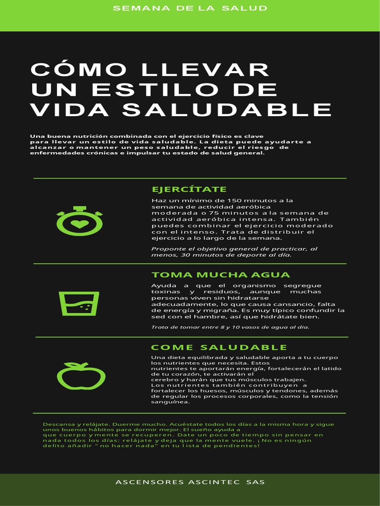 Infografia Como Llevar Un Estilo de Vida Saludable | PDF ...