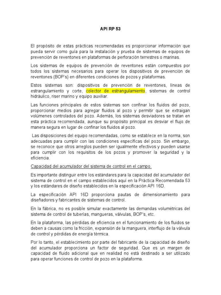 Api RP 53 | PDF | Bomba | Válvula