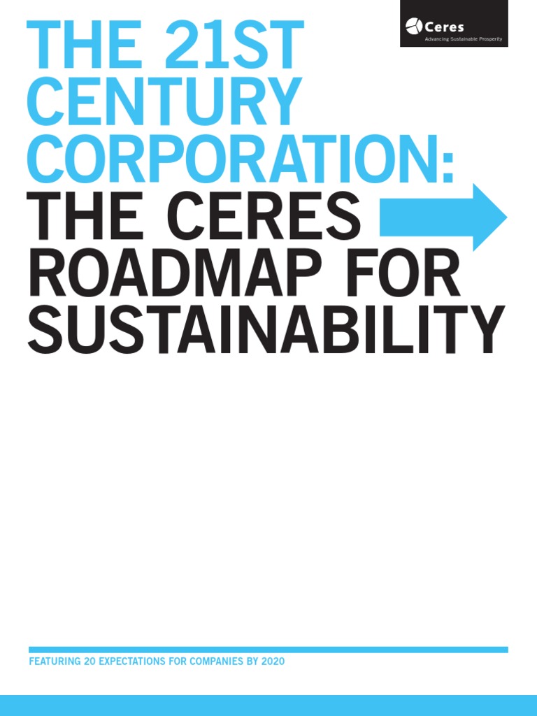 Ceres Roadmap For Sustainability | PDF | Sustainability | Strategic ...