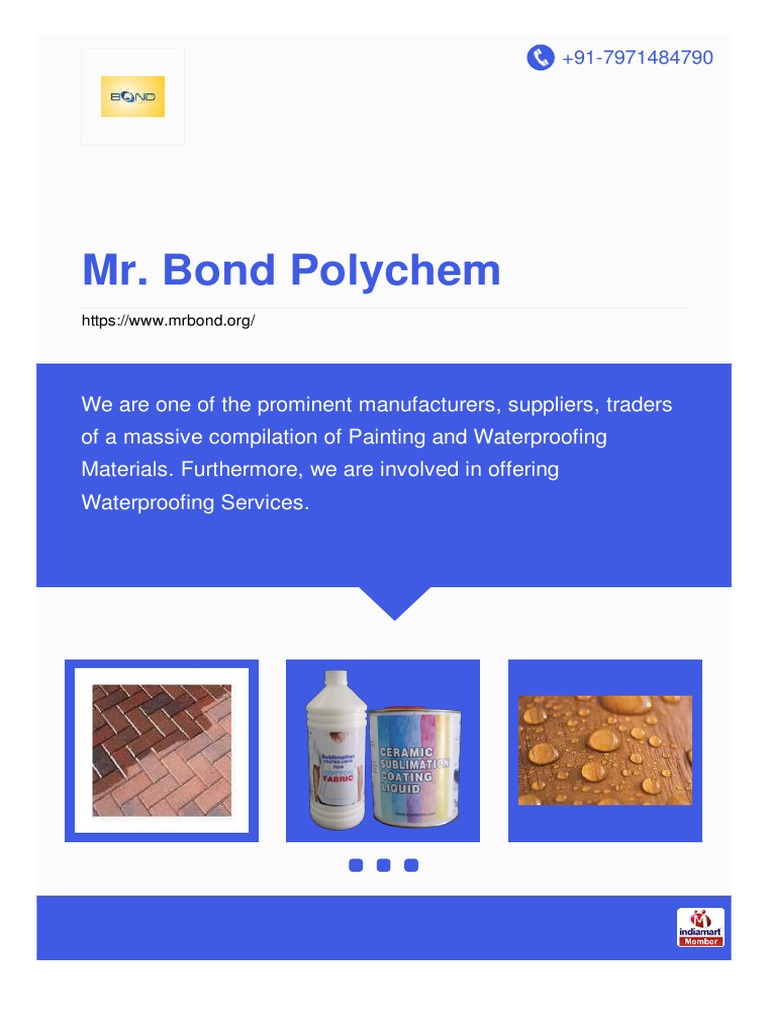 MR Bond Polychem PDF | PDF | Epoxy | Adhesive
