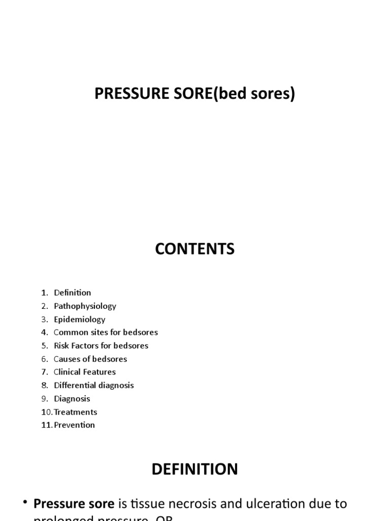 Under Pressure: An In-Depth Look at Pressure Sores - Their Definition ...