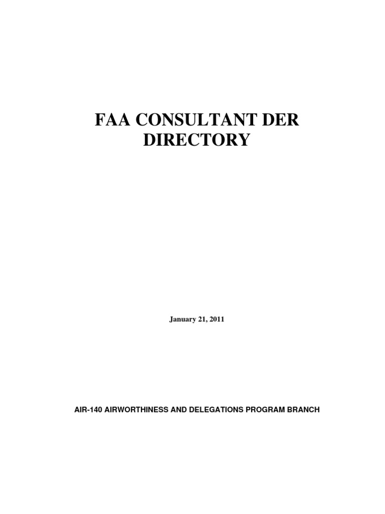 Faa Consultant Der Directory: January 21, 2011 | PDF | Texas | Chess