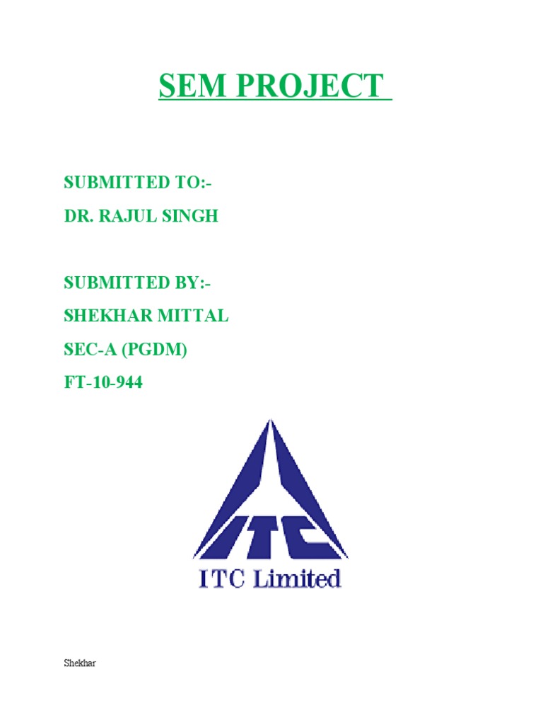 Sem Project: Submitted To:-Dr. Rajul Singh | PDF | Sustainability ...