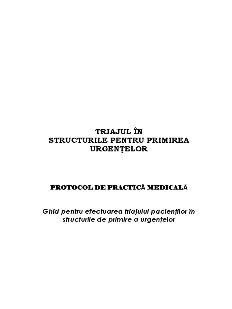 Protocolul National de Triaj PDF | PDF