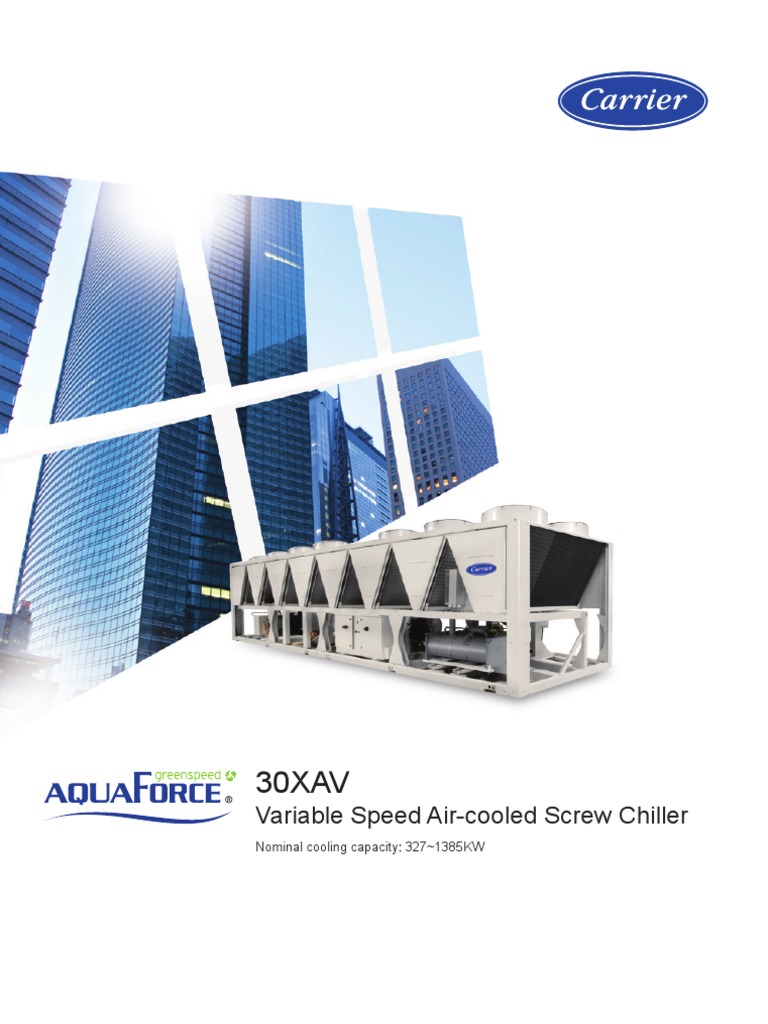 Variable Speed Air-Cooled Screw Chiller: Nominal Cooling Capacity: 327 ...