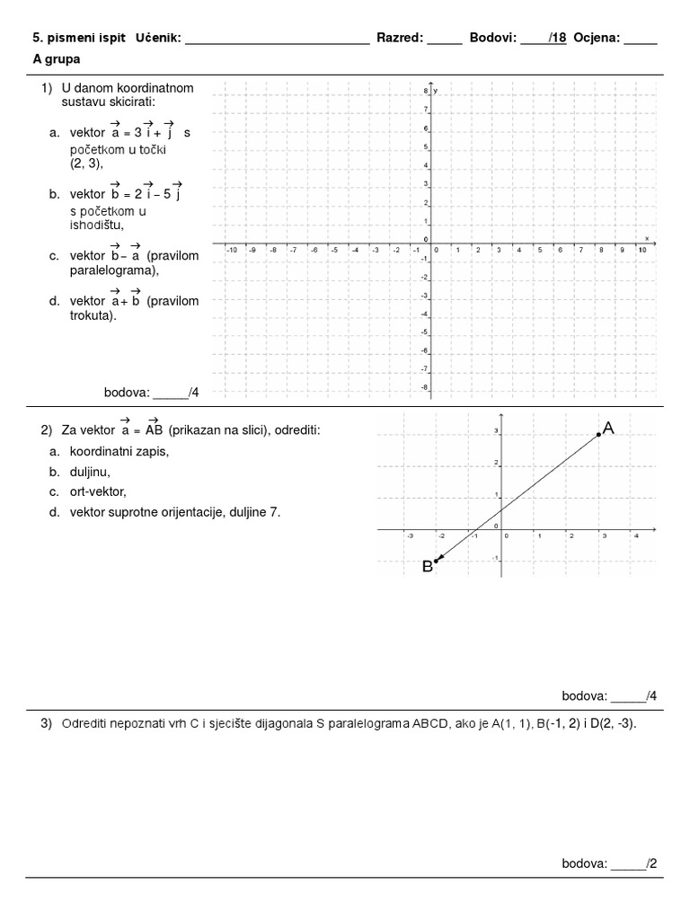 Vektori Zadaci | PDF