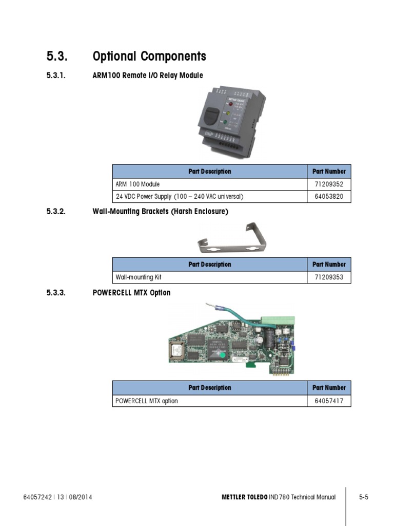Optional Component For IND780 PDF | PDF | Computer Engineering ...