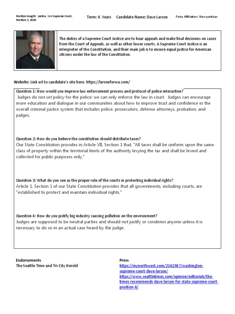 Larson Corrected | PDF | Judge | Supreme Courts