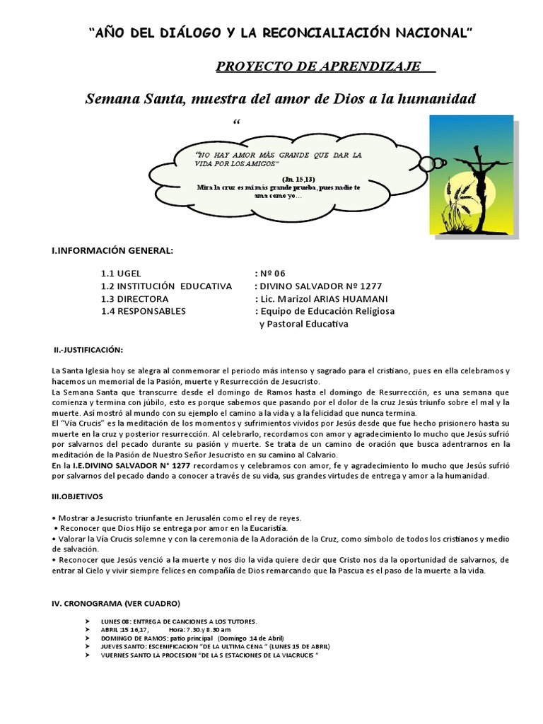 Proyecto de Semana Santa | PDF | Pascua de Resurrección | Estaciones de ...