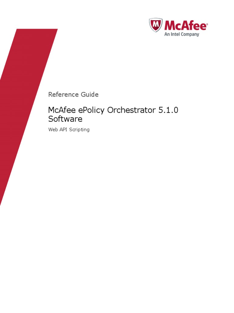 Mcafee Epolicy Orchestrator 5.1.0 Software: Reference Guide | PDF ...