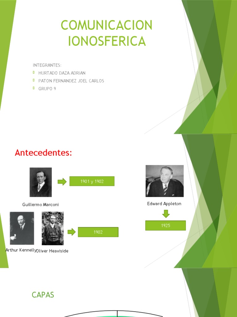 Comunicacion Ionosferica Presentacion Final | PDF | Ionosfera | Onda de radio