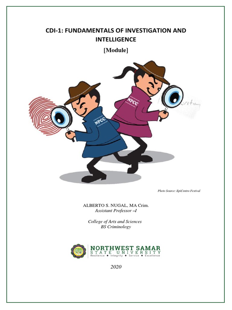 Module Fundamentals of Crim Inv and Intel PDF | PDF | Intelligence ...