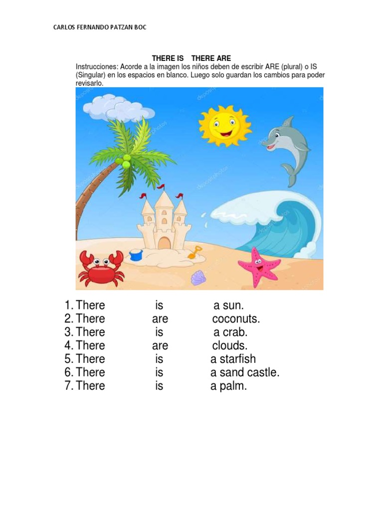 Ejercicio There Are, There Is