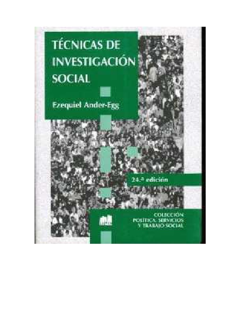 Tecnicas de Investigación Social 24º Edición Ezequiel Ander-Egg Cap 1 y 2 PDF | PDF