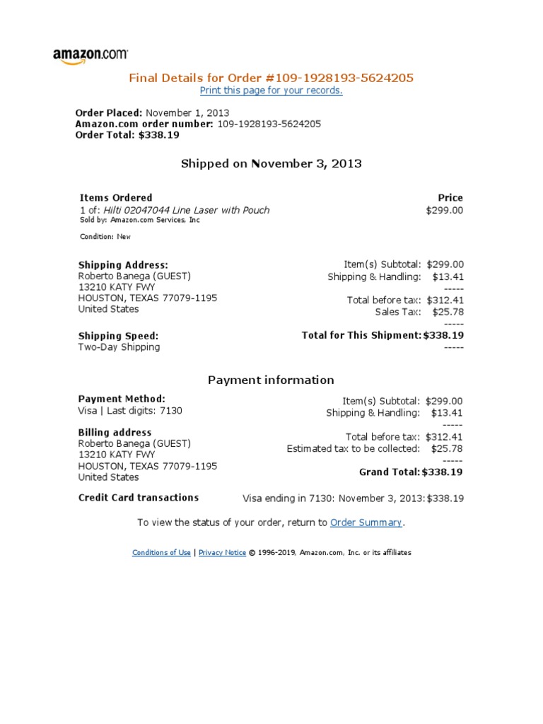 Invoice Laser LIne | PDF