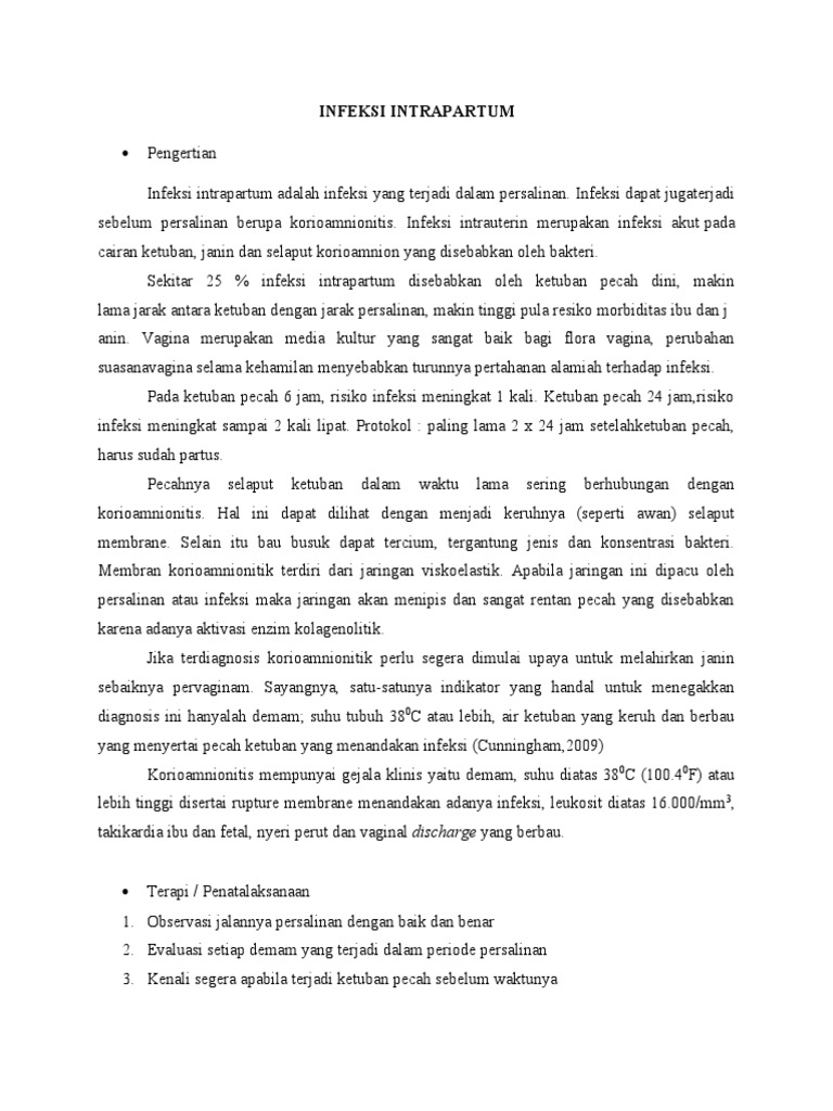 Infeksi Intrapartum | PDF