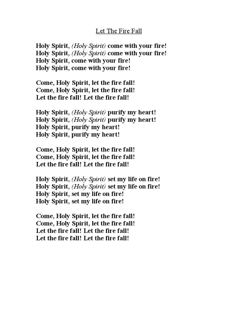 Let The Fire Fall | PDF