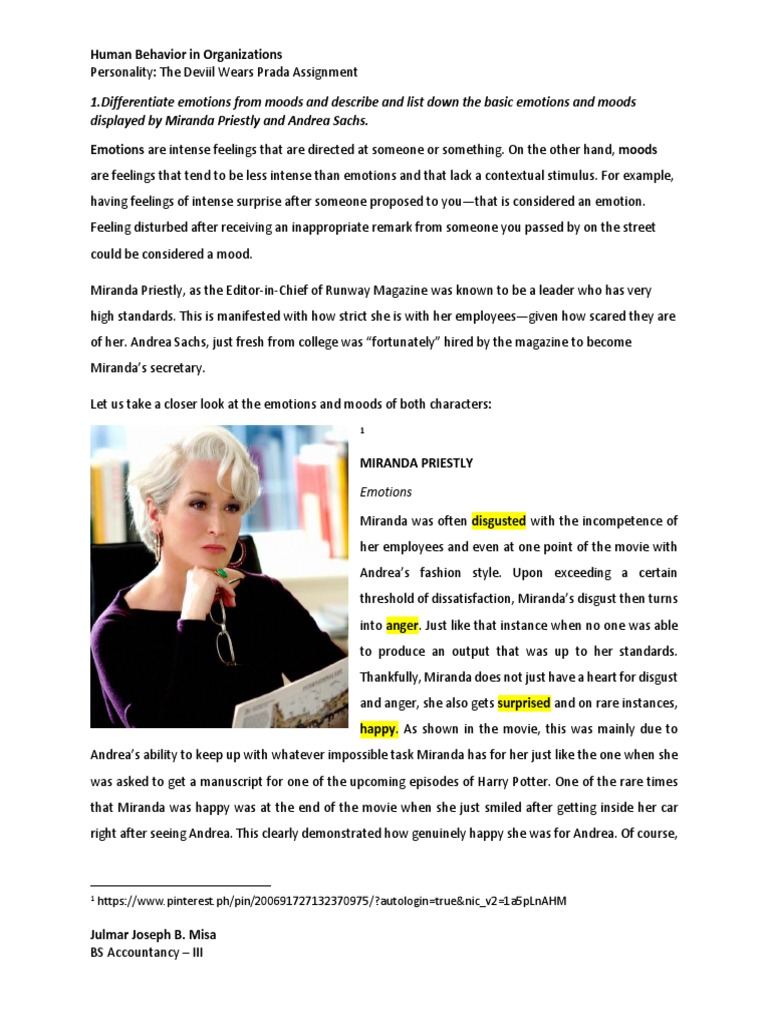 MISA - HBO Chapter 4 Assignment | PDF | Emotions | Mood (Psychology)