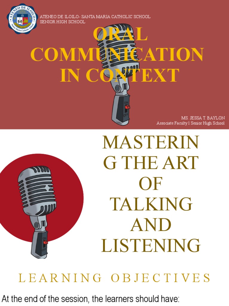 Oral Communication - Subject Appreciation | PDF | Competence (Human ...