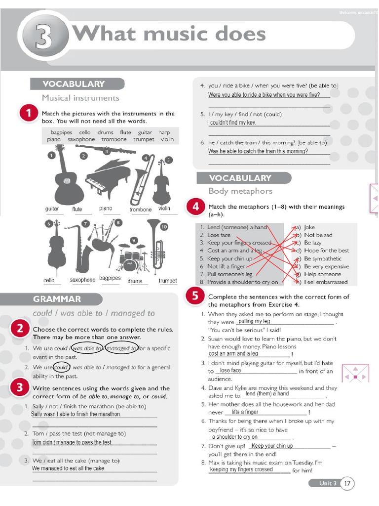Workbook Unit 3 | PDF