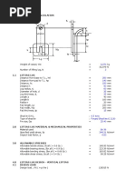Lifting Lug Excel Sheet | PDF | Bending | Solid Mechanics