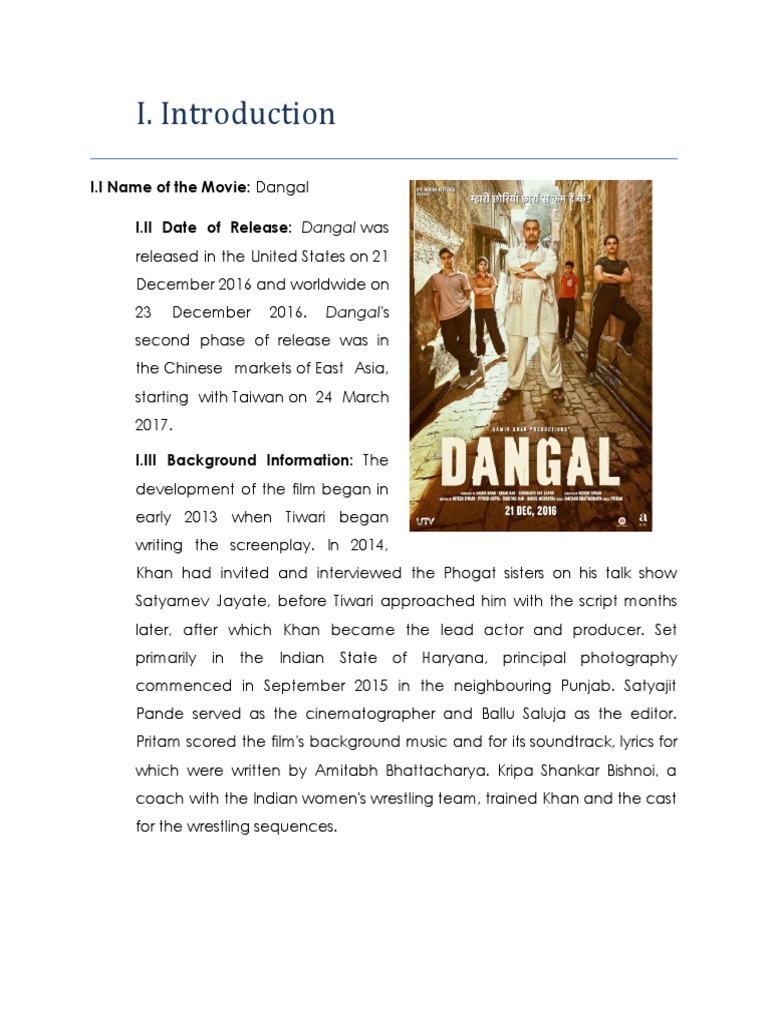 Dangal: A Film Review and Summary | PDF | Sports