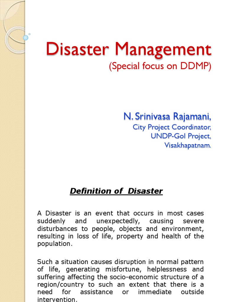 Disaster Management: (Special Focus On DDMP) | PDF | Emergency ...