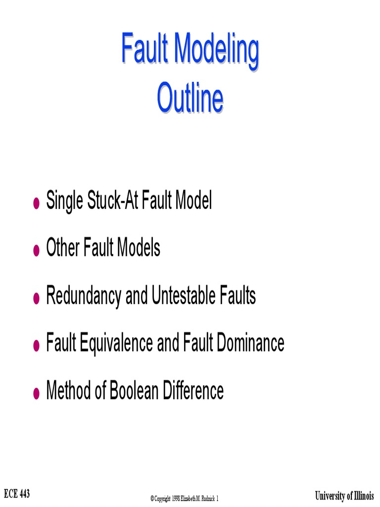 Fault Models PDF | PDF | Electronic Engineering | Digital Electronics