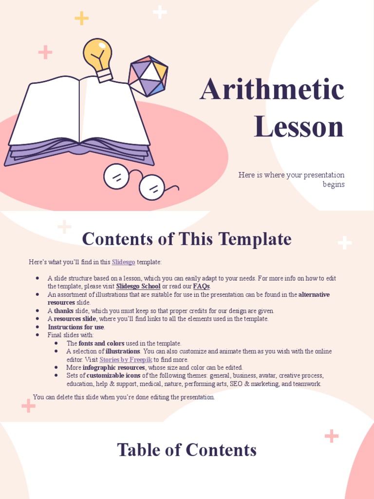 Arithmetic Lesson - by Slidesgo | PDF | Planets | Saturn