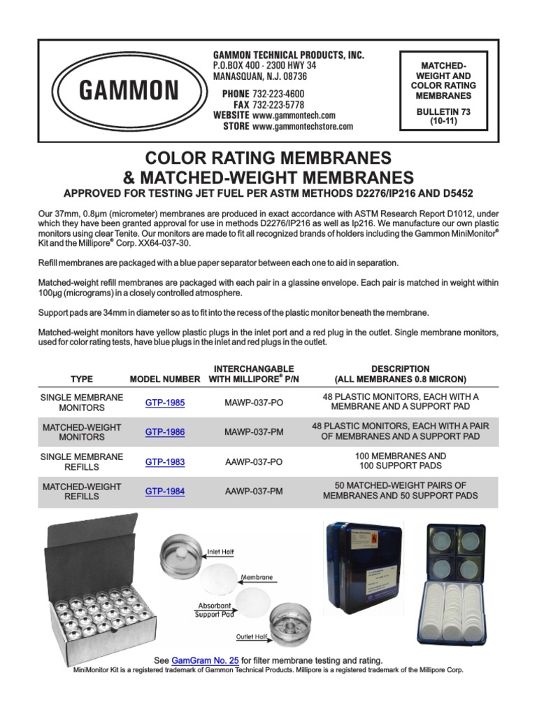 Gammon GTP Membranes | PDF | Notebook