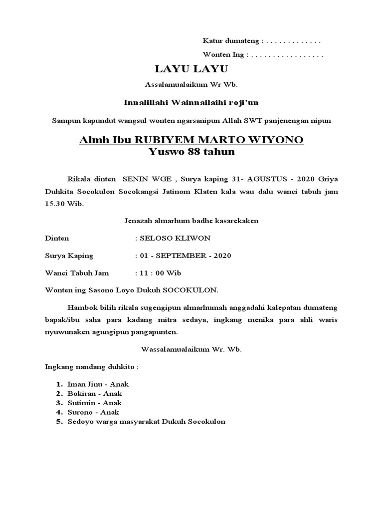 Layu Layu | PDF