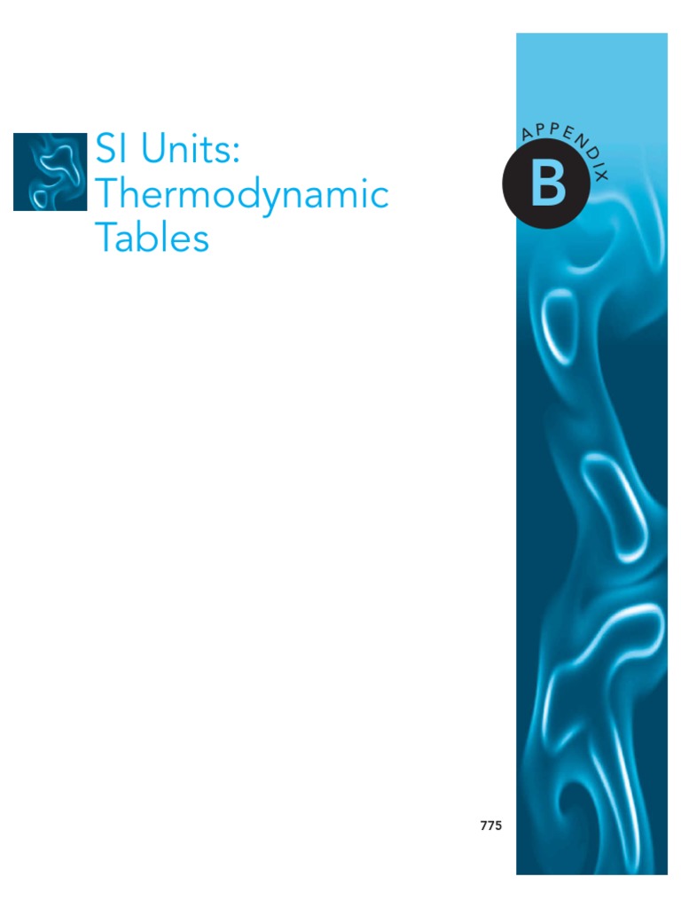 SI Units: Thermodynamic Tables: Appen | PDF | Enthalpy | Pressure