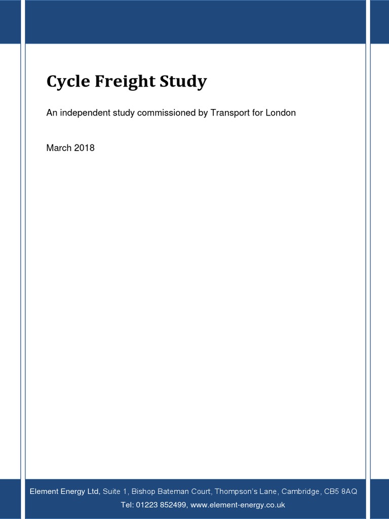 Cycle-Freight-Study | PDF | Cargo | Cycling Infrastructure