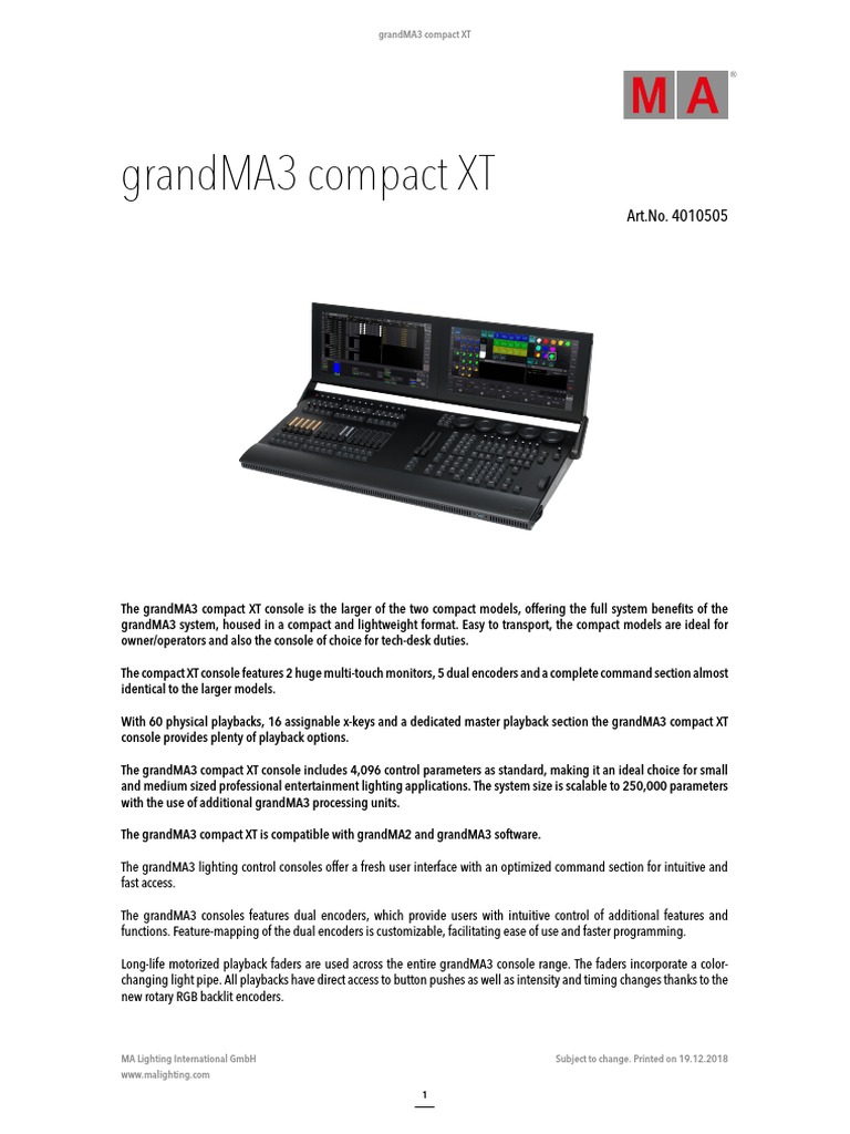 Grandma3 Compact XT: Art - No. 4010505 | PDF | Command Line Interface | Usb