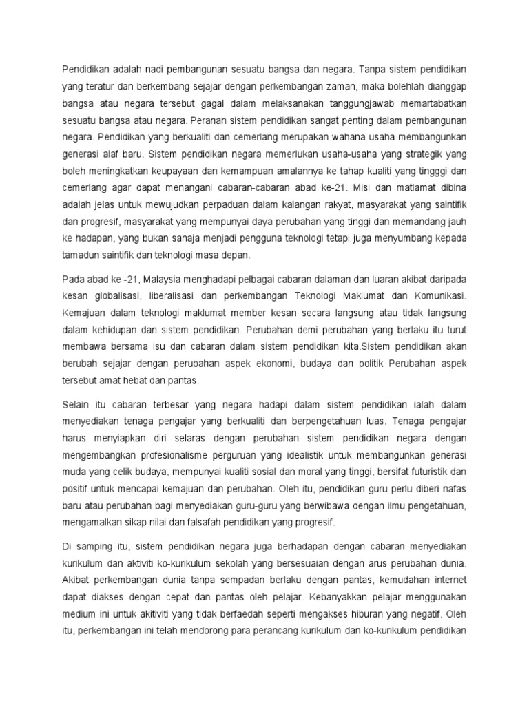 Cabaran Dalam Transformasi Pendidikan | PDF | Politik | Ilmu Sosial