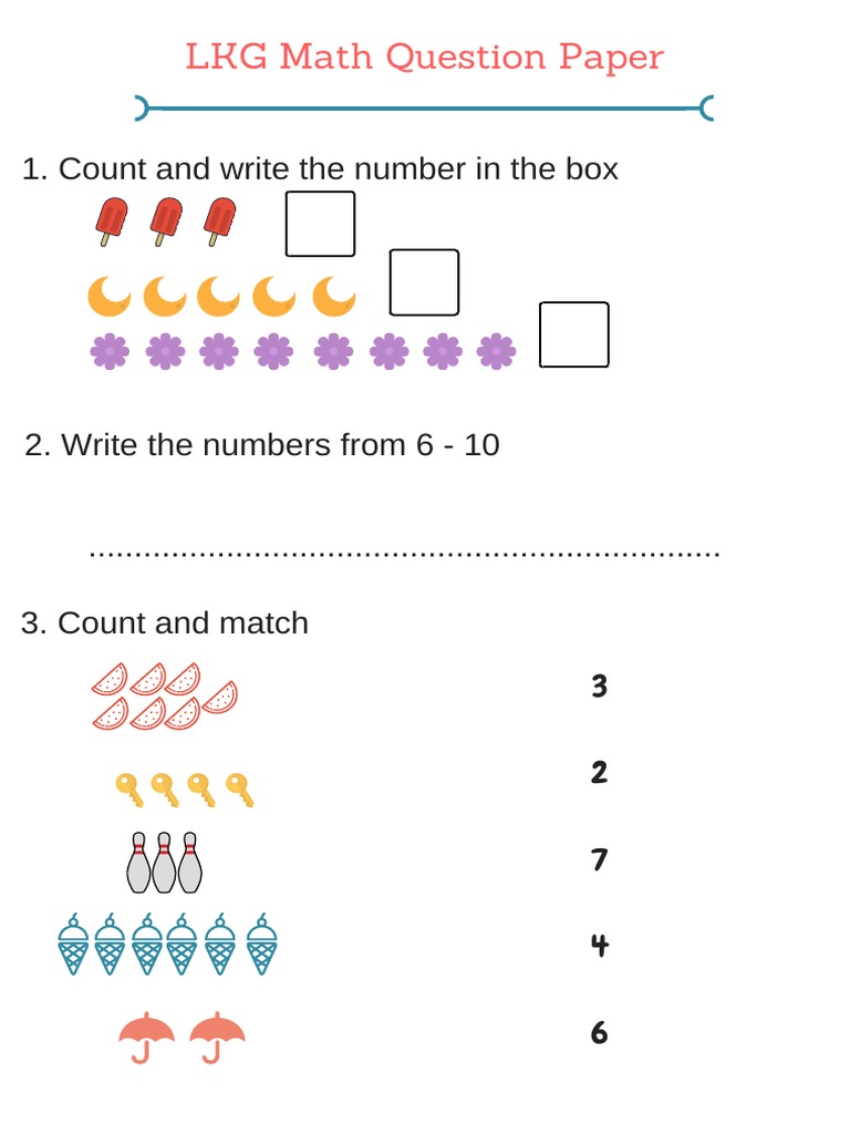 LKG Math Question Paper PDF | PDF | Teaching Mathematics LKG Math Question Paper PDF | PDF | Teaching Mathematics