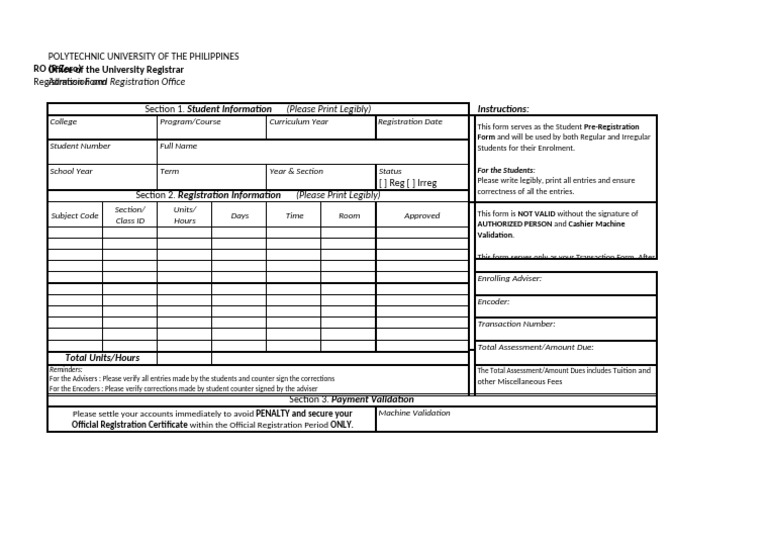 Instructions:: Admission and Registration Office | PDF | Learning ...