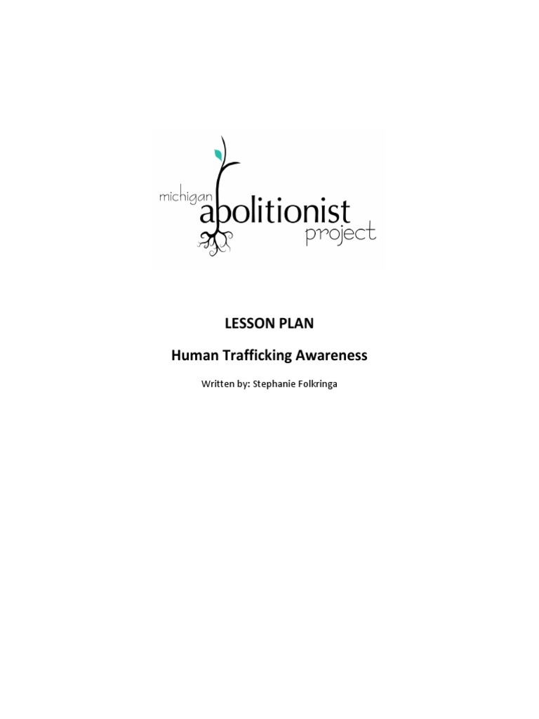 Human Trafficking Lesson Plan PDF | PDF | Human Trafficking | Slavery