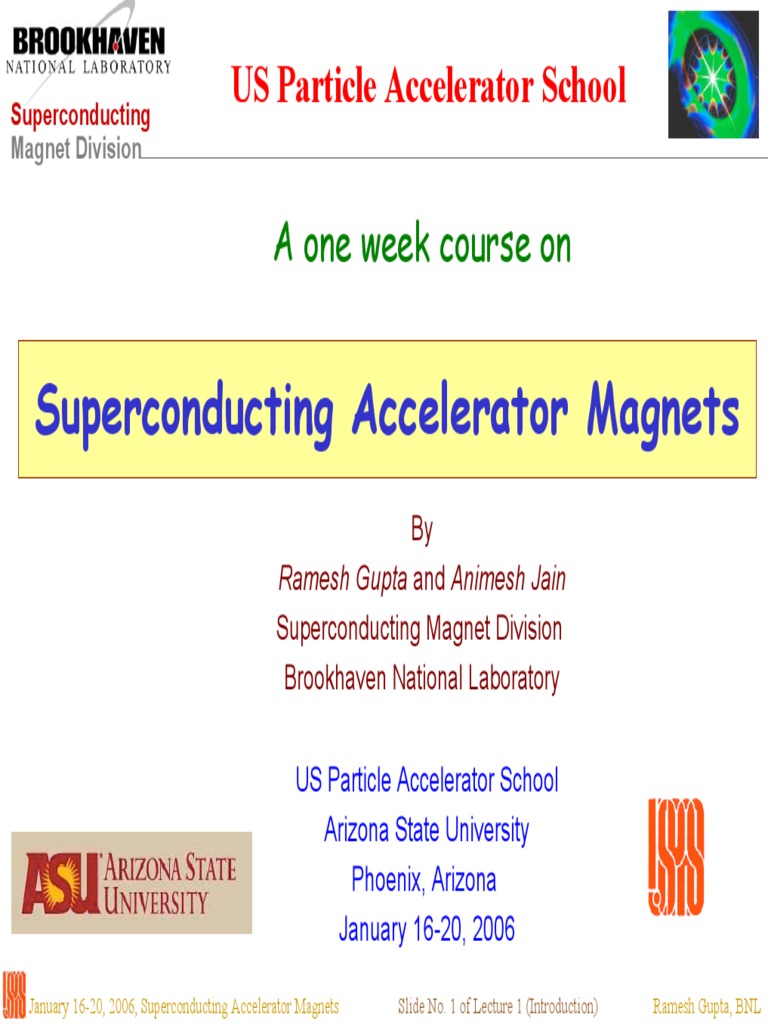 Superconducting Accelerator Magnets: US Particle Accelerator School ...