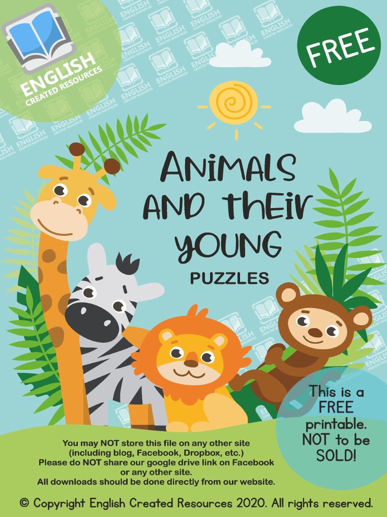 Animals and Their Babies English Created Resources PDF | PDF