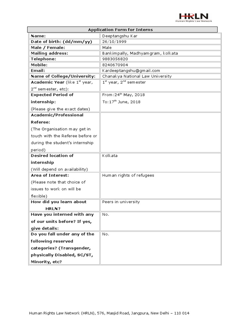 ST ND ST ND: Human Rights Law Network (HRLN), 576, Masjid Road ...
