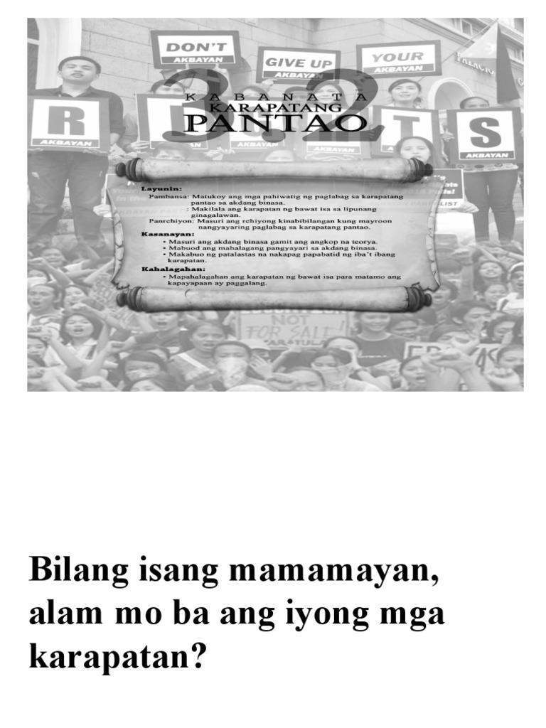 Karapatang Pang Tao | PDF