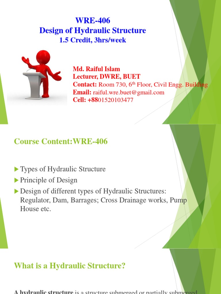 Hydraulic Structure Design Overview | PDF | Levee | Dam